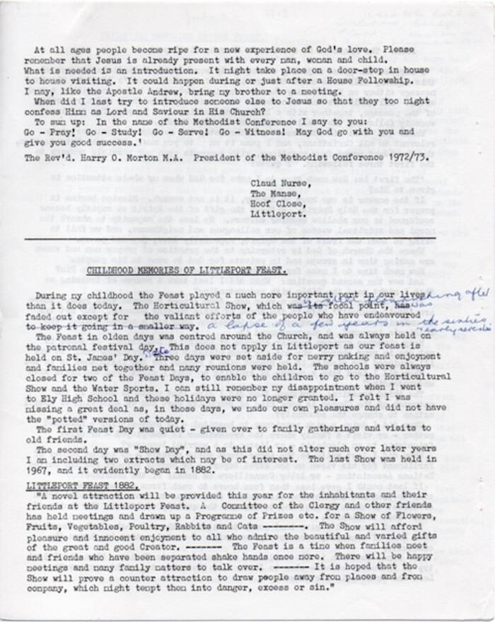 Littleport Society CollectiveAccess : Miscellaneous Document ...